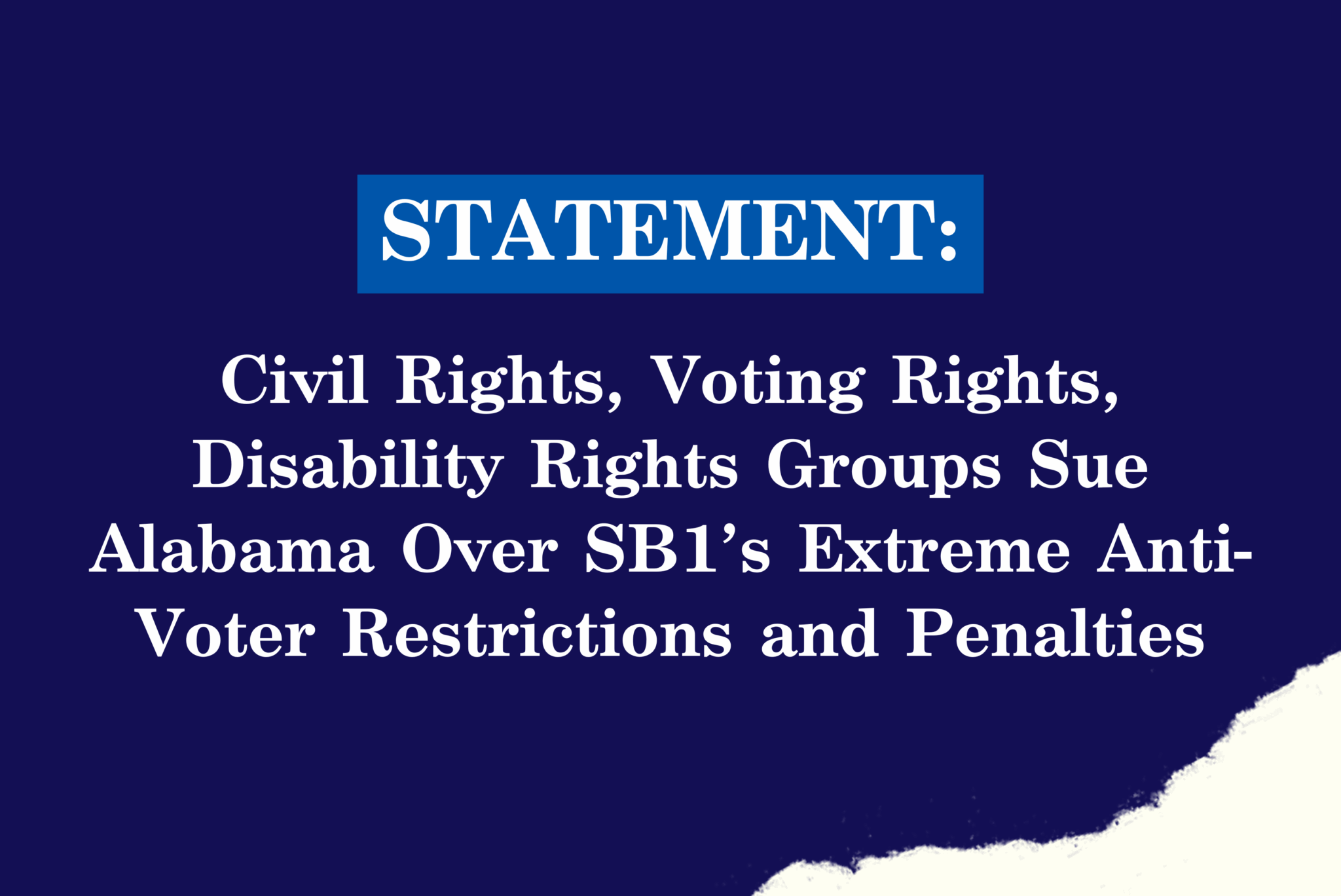 Civil Rights, Voting Rights, Disability Rights Groups Sue Alabama Over ...