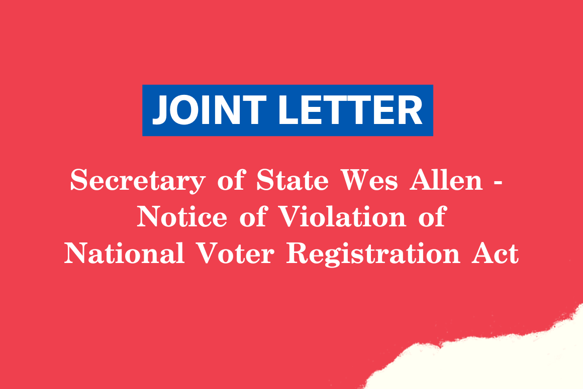 Our Letter to Secretary Allen - ACLU of Alabama